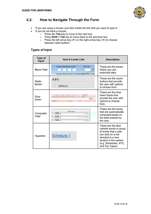 Job aid for the use of offline e bir forms package | PDF | Internet ...