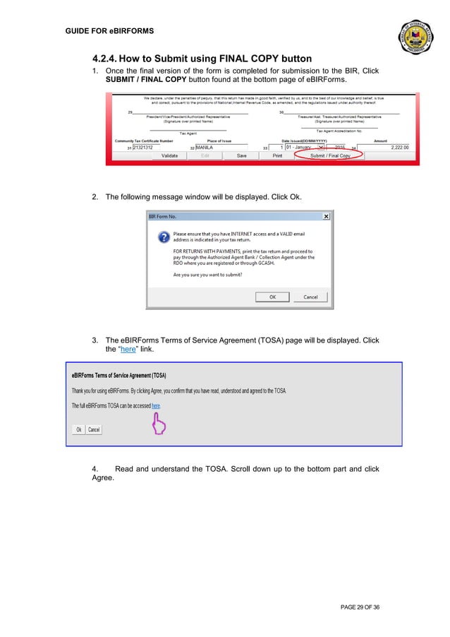 Job aid for the use of offline e bir forms package | PDF | Internet ...