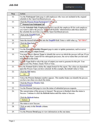 Job Aid Sample Benefits 91 | PDF