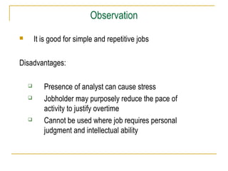 Job anaiysis common approach | PPT
