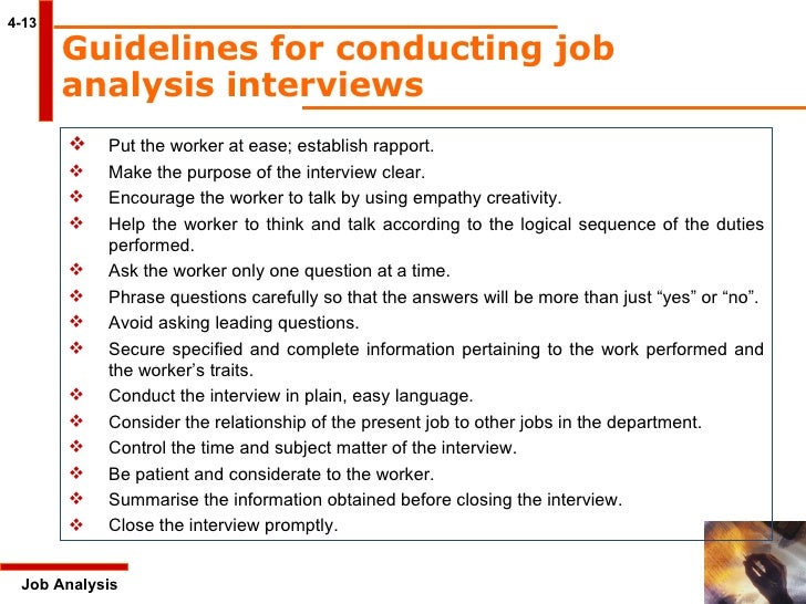 Job Analysis Job Analysis