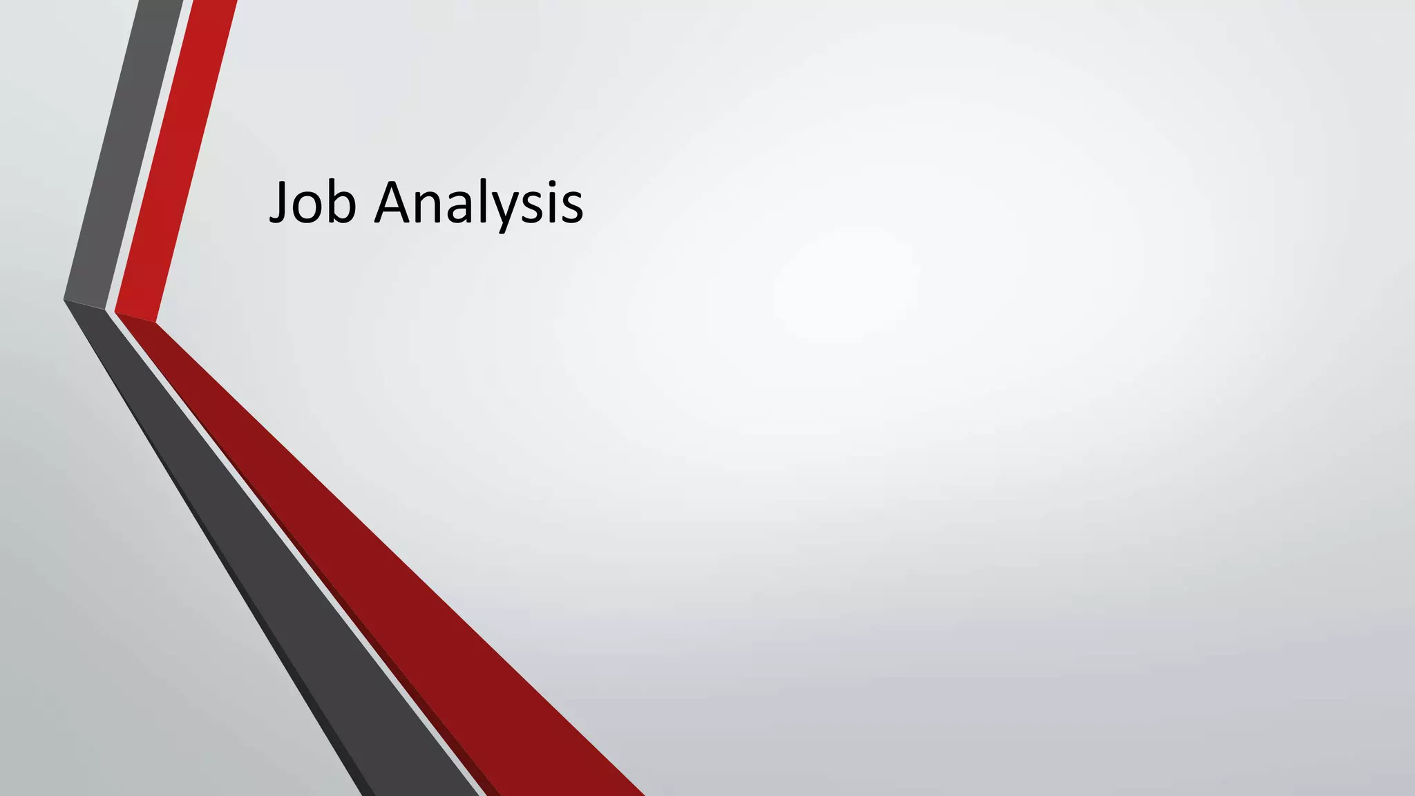 Job Analysis | PPTX