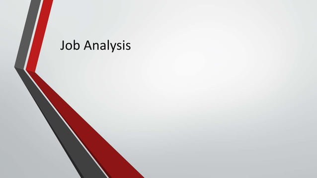 Job Analysis | PPT