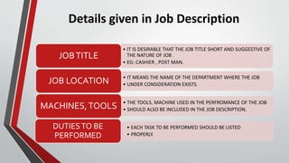 Job Analysis | PPTX