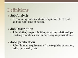 Job analysis | PPTX