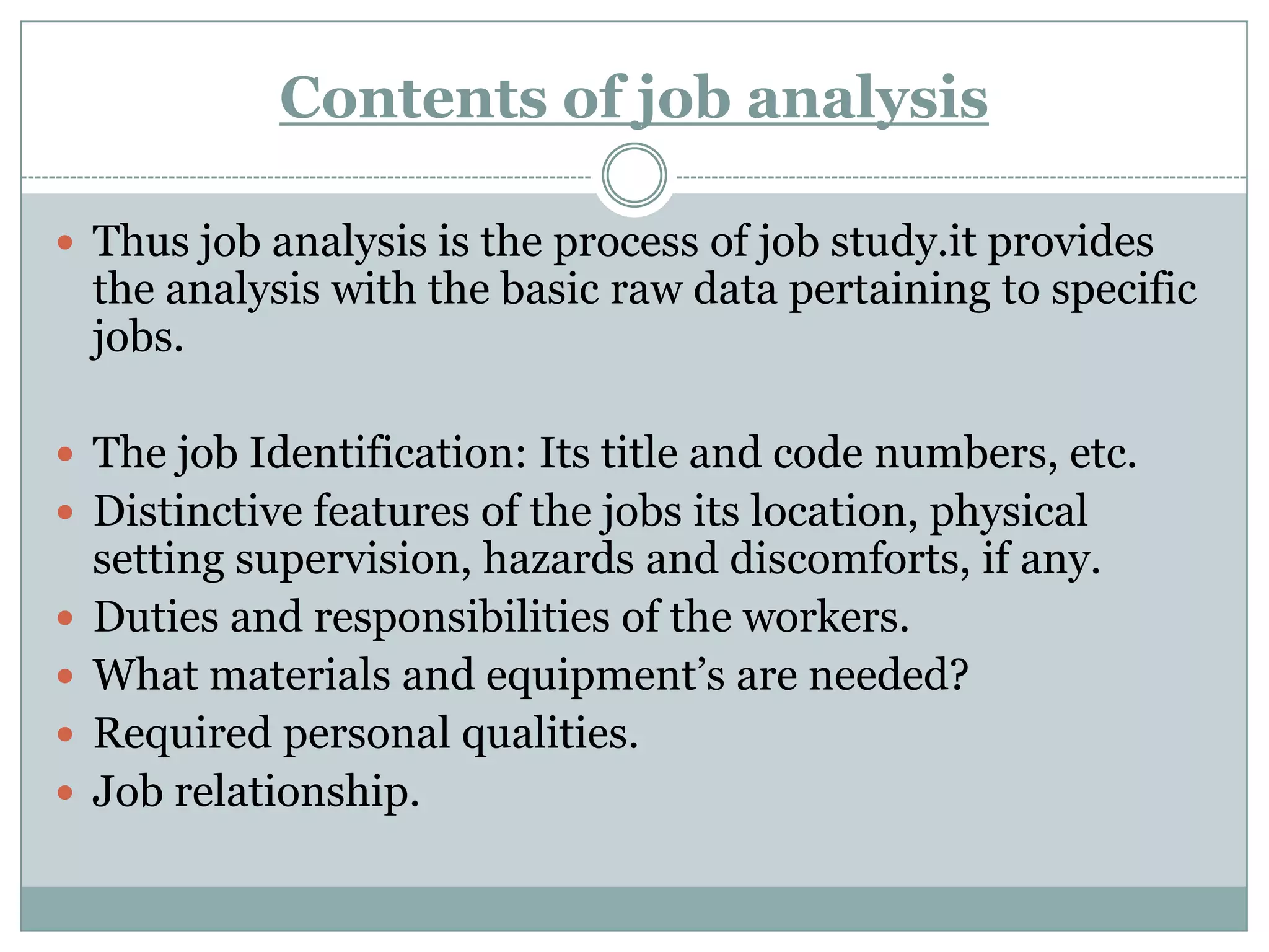Job analysis | PPT