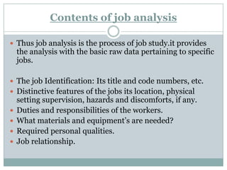 Job analysis | PPT