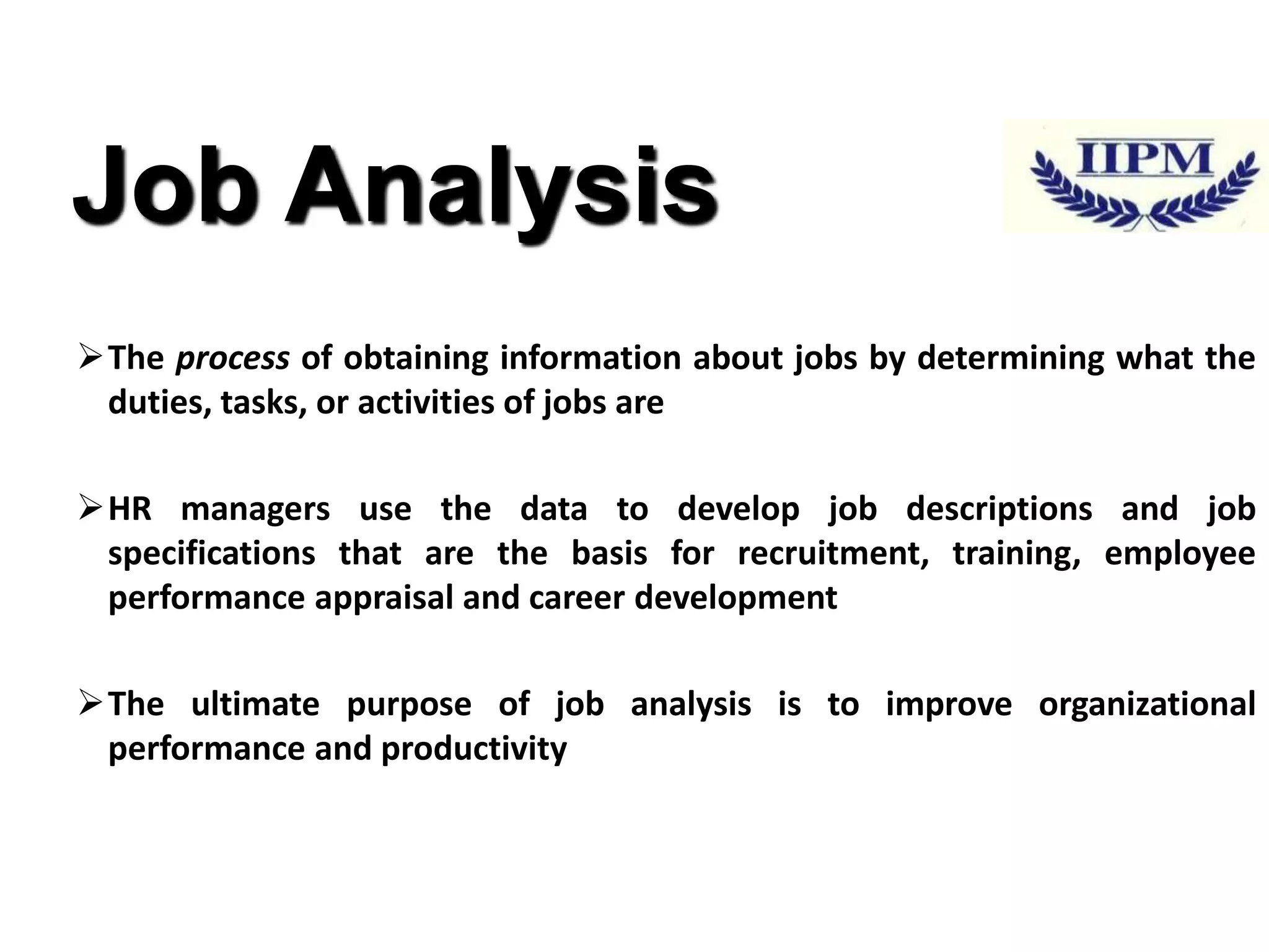 Job analysis HRM | PPTX