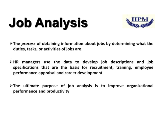 Job analysis HRM | PPTX
