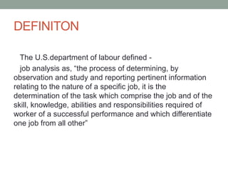 Job analysis | PPT