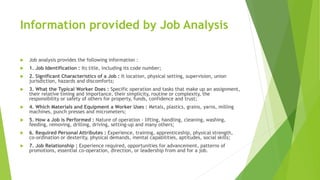 Job analysis | PPTX