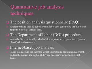 Job analysis | PPT