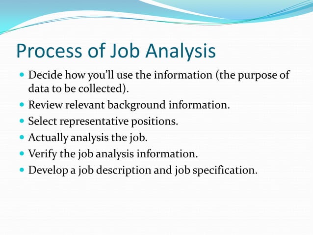 Job analysis, job description | PPT
