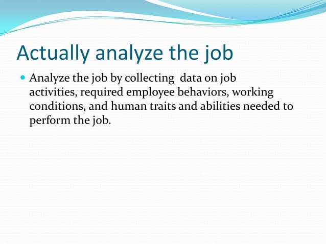 Job analysis, job description | PPT