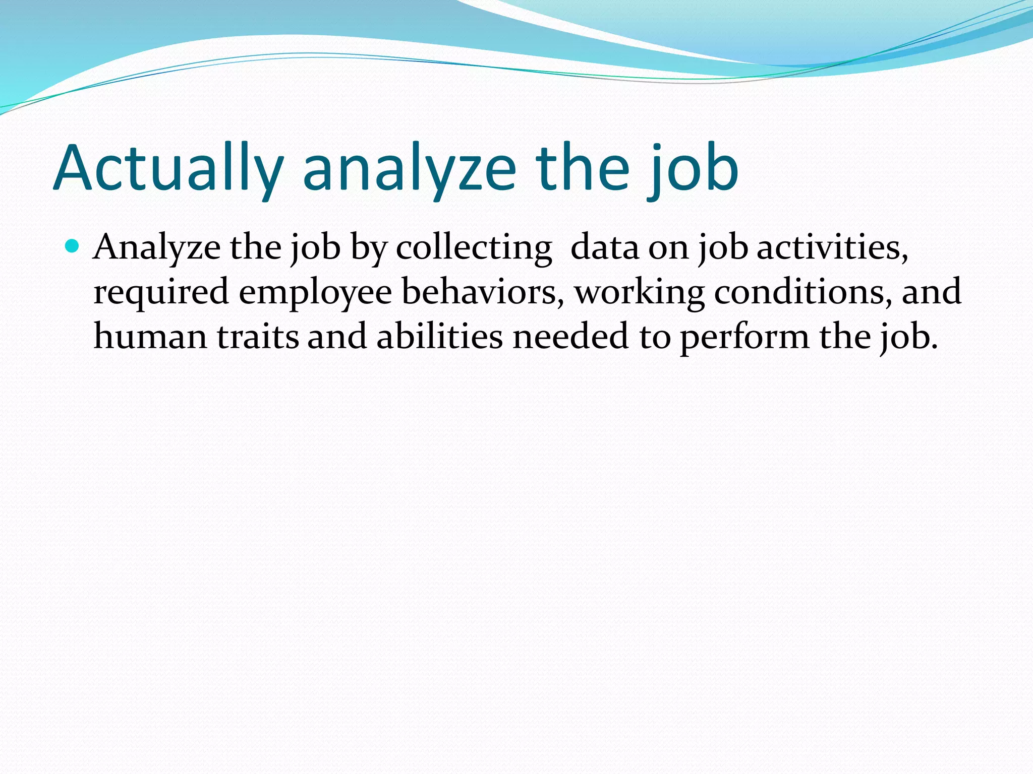 Job analysis, human resources management | PPT