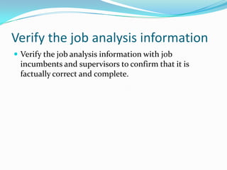 Job Analysis | PPTX