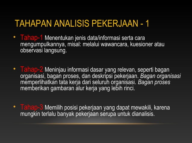 Job analysis | PPT