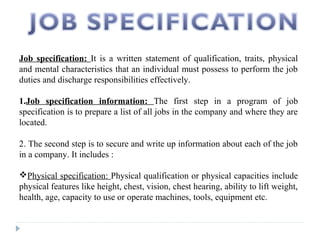 Job analysis | PPT