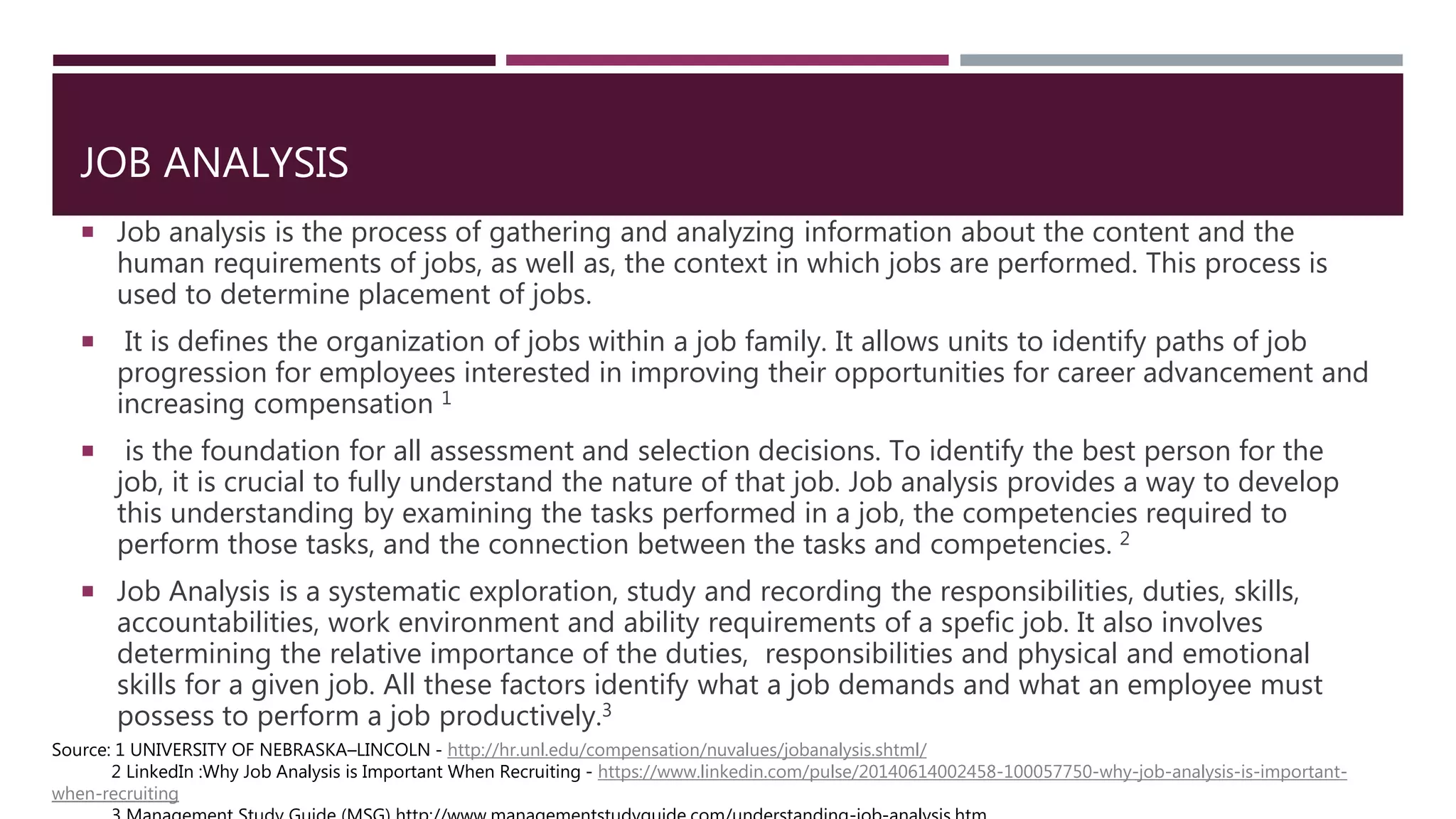 Job Analysis | PPTX | Resume Writing and Advice | Job Search