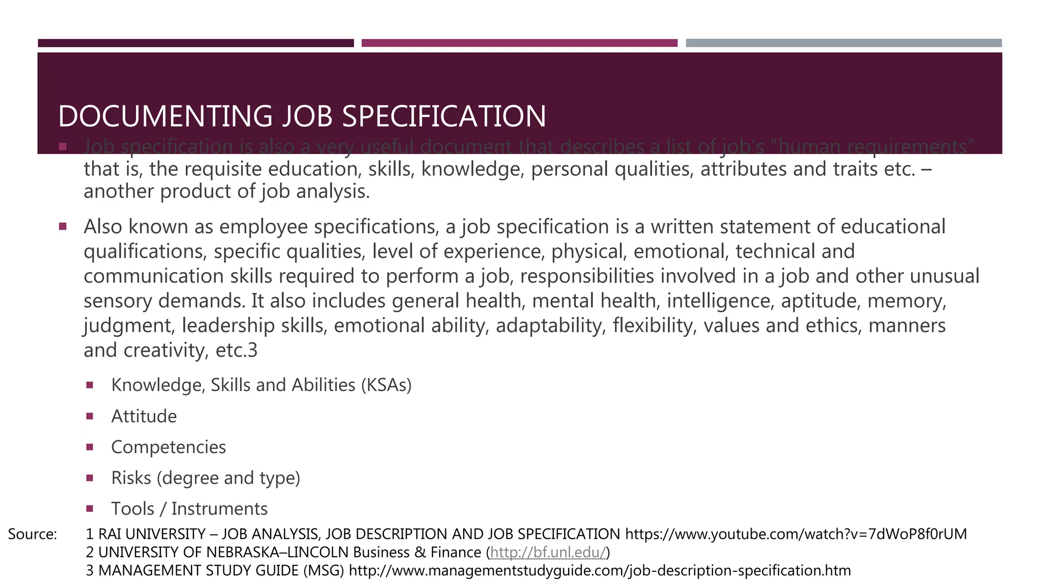 Job Analysis | PPTX