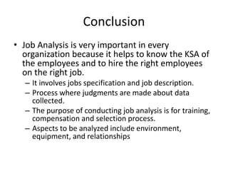 Job analysis | PPTX