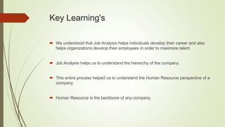 Job analysis - HRM | PPT