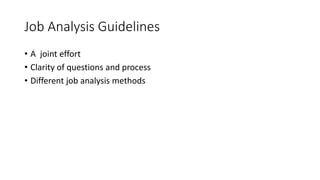 Job analysis | PPT