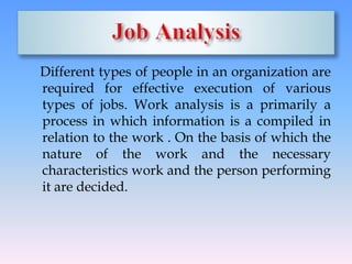 Job analysis PPT | PPTX | Careers