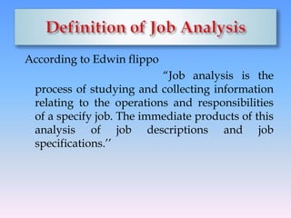 Job analysis PPT | PPTX | Careers