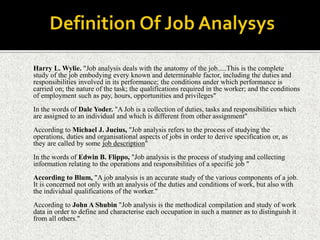 Job analysis | PPTX