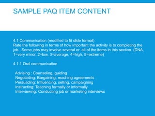 Job Analysis.ppt | Resume Writing and Advice | Job Search