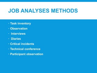 Job Analysis.ppt | Resume Writing and Advice | Job Search