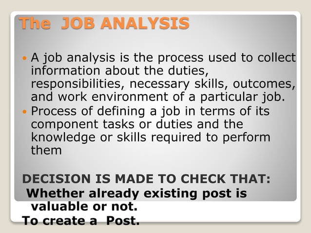 Job Analysis.ppt | Resume Writing and Advice | Job Search