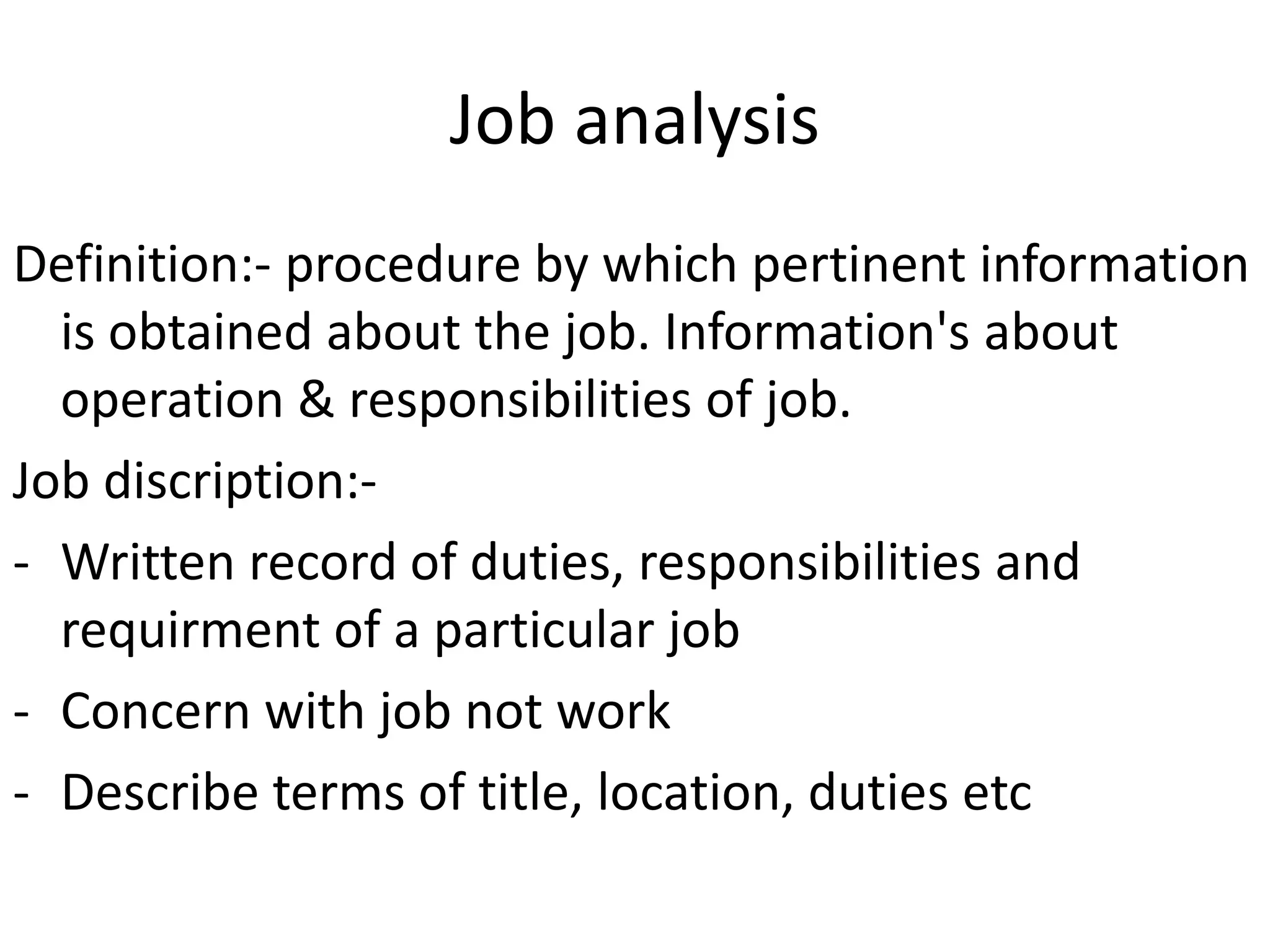 JOB ANALYSIS pptx JOB ANALYSIS pptx