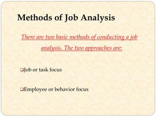 JOB ANALYSIS ppt for management students | PPTX