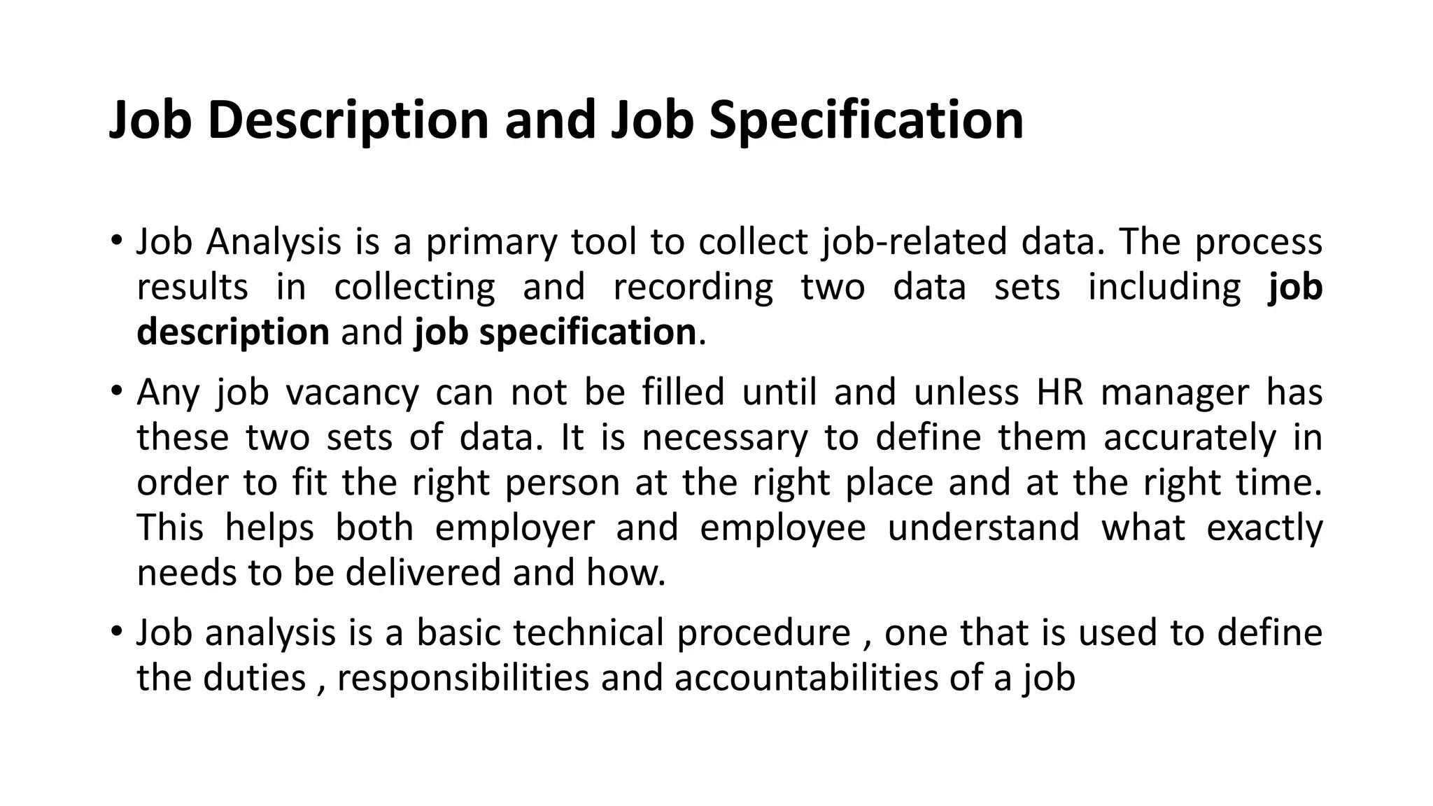 Job Analysis.pptx human resources management | PPTX