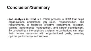 Job Analysis.pptx human resources management | PPTX