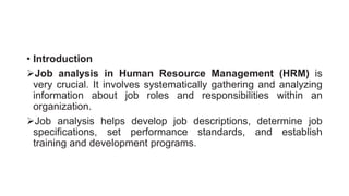 Job Analysis.pptx human resources management | PPTX