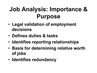 Job analysis in Human resources management | PPT