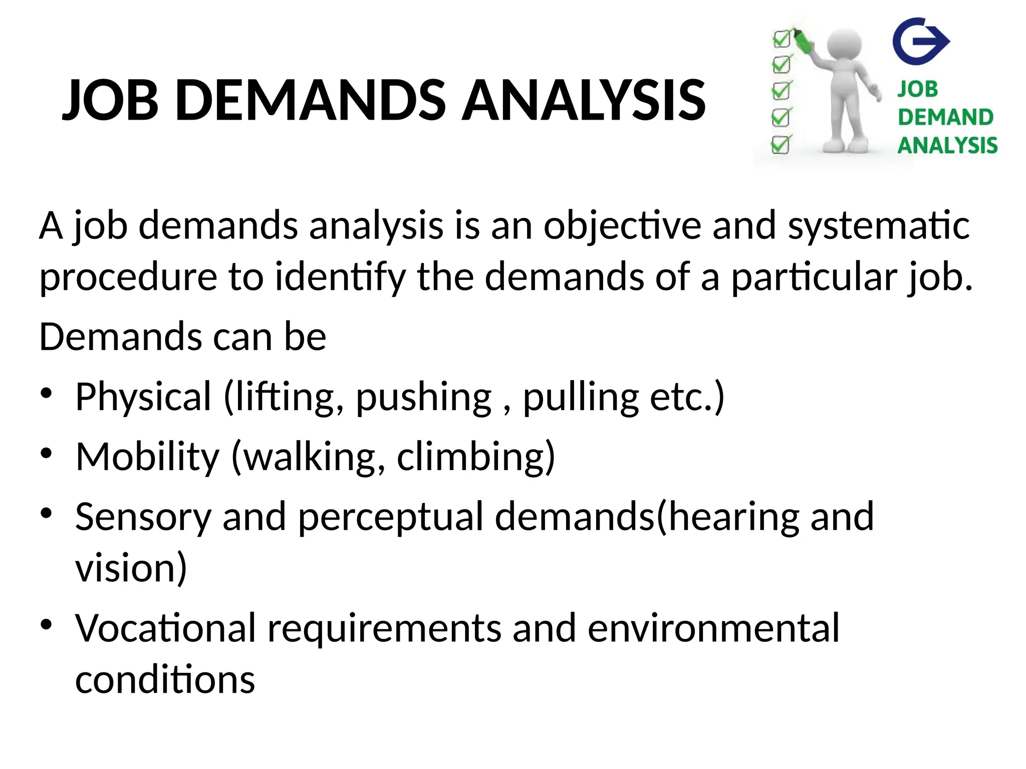 Job analysis. Industrial health Rehabilitation | PPTX