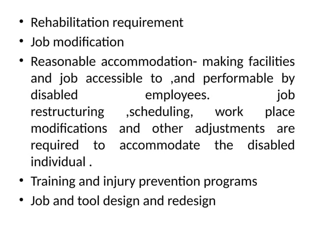 Job analysis. Industrial health Rehabilitation | PPT