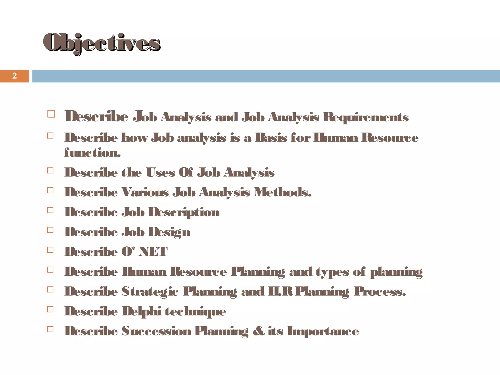 Job analysis & HR Planning (HRM) | PPT