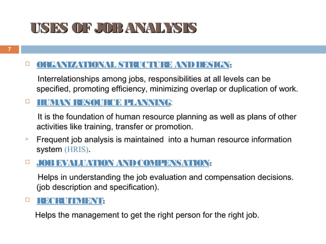 Job analysis & HR Planning (HRM) | PPT