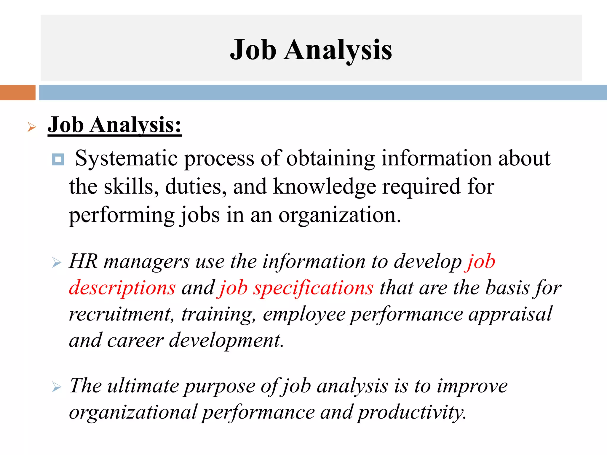 Job analysis hr tool | PPT