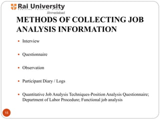 Job analysis - Principles of Human Resource Management | PPTX