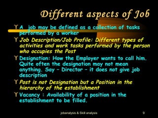 Job analysis job survey | PPT