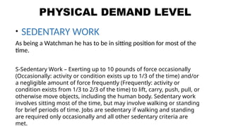 Physiotherapy job analysis of watchman.pptx