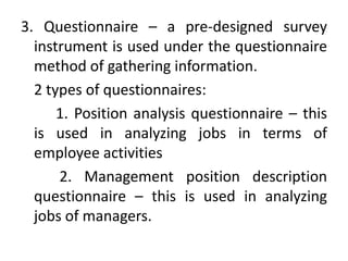 Job analysis and design by jabel anthno nunala | PPT