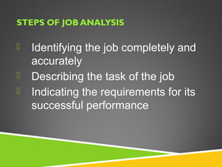 Job Analysis and Job Descripsion | PPT