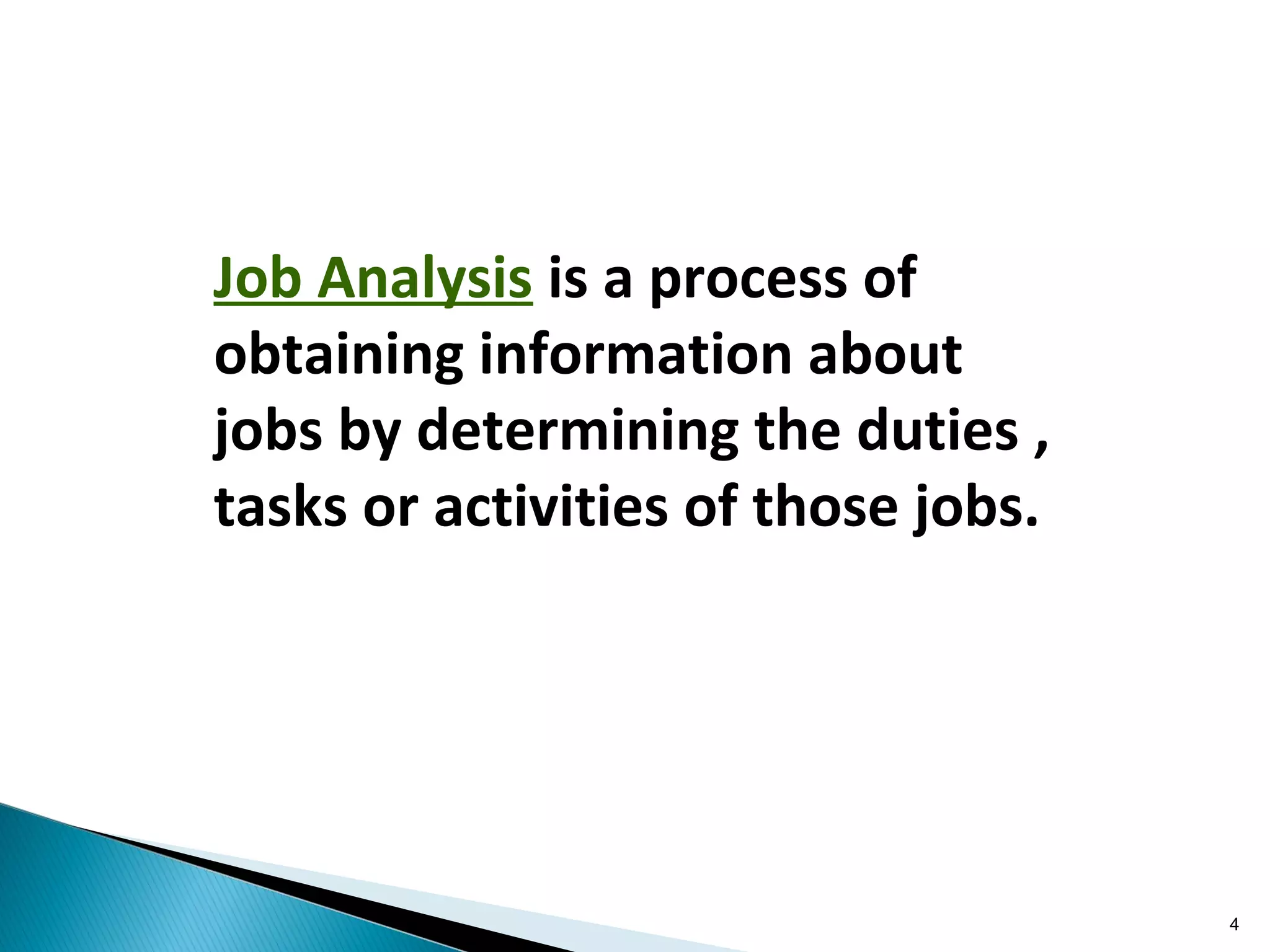 Job analysis and job evaluation | PPT